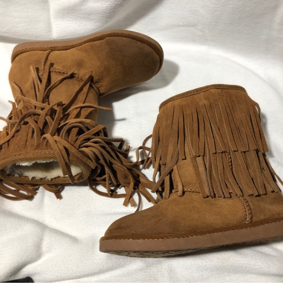 Justice | Shoes | Justice Fringe Moccasin Girls Boots | Poshmark